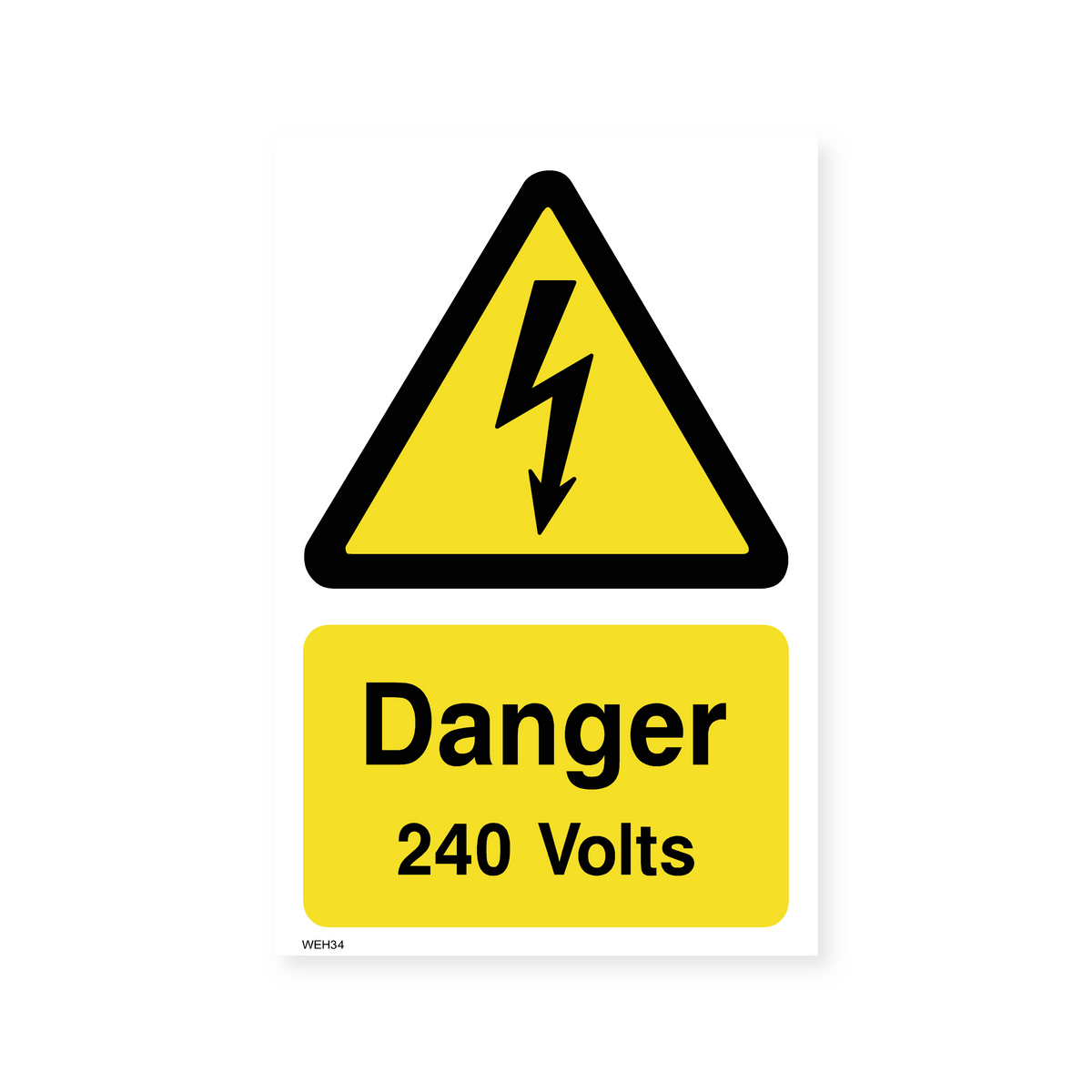 Danger 240 Volts Sign – Safety Signs & Stickers