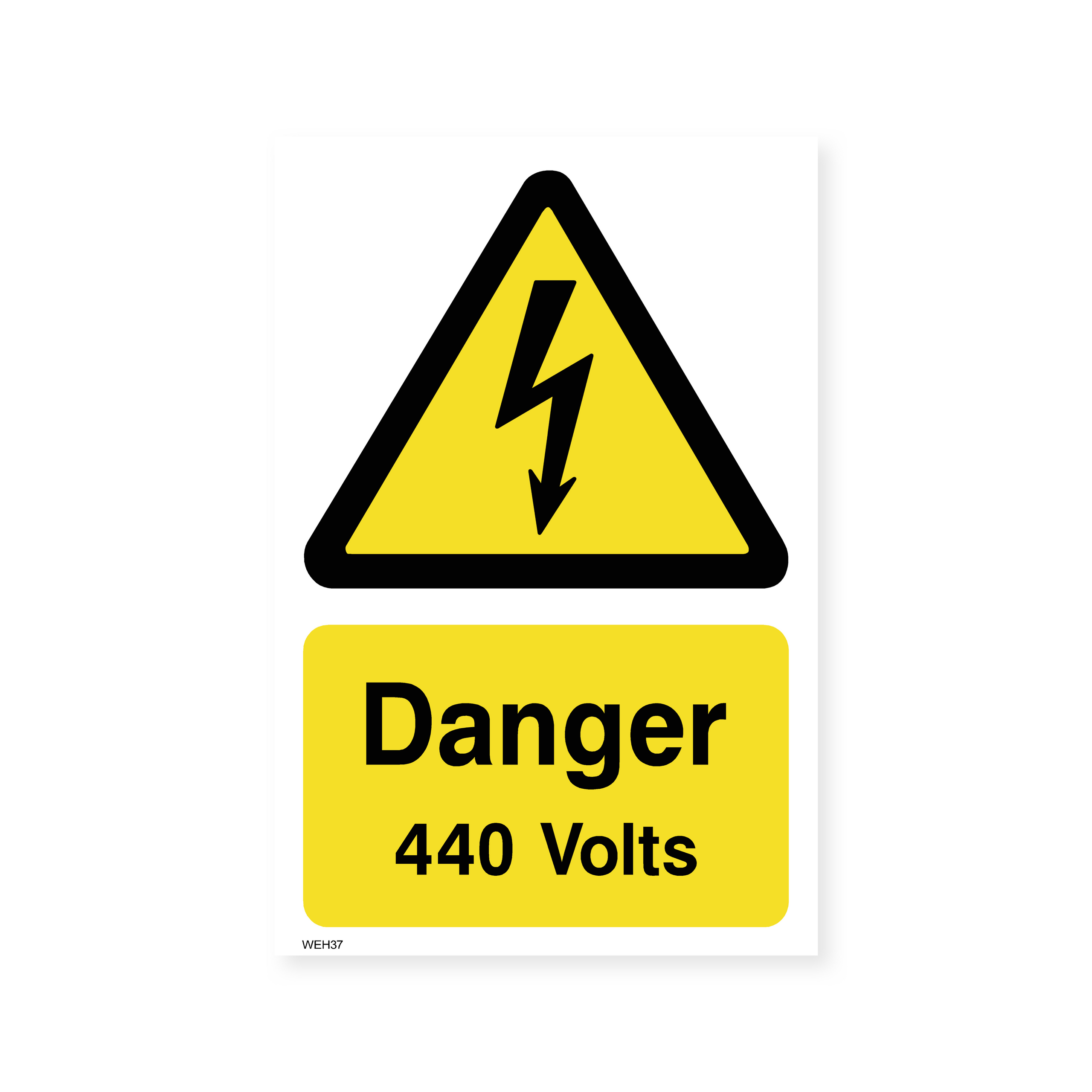 Danger 440 Volts Sign – Safety Signs & Stickers