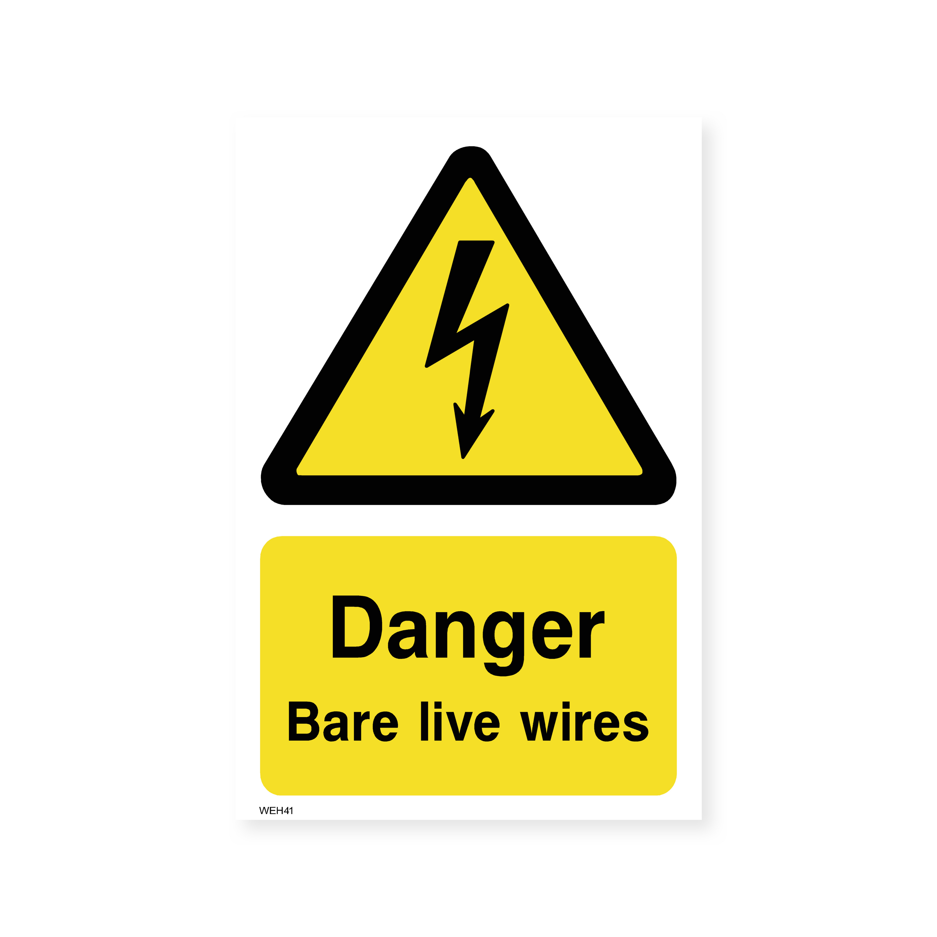 Danger Bare Live Wires Sign – Safety Signs & Stickers