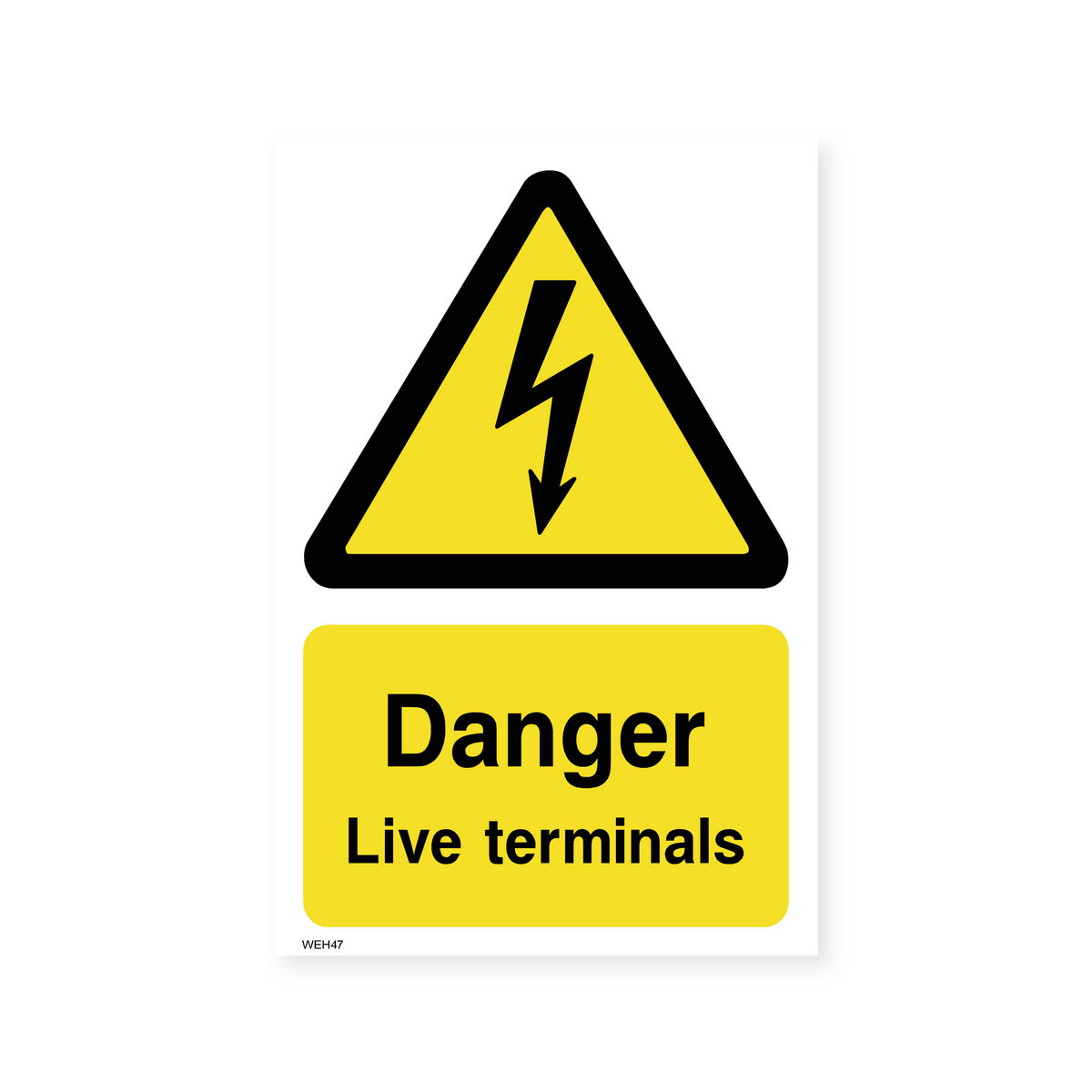 Danger Live Terminals Sign – Safety Signs & Stickers