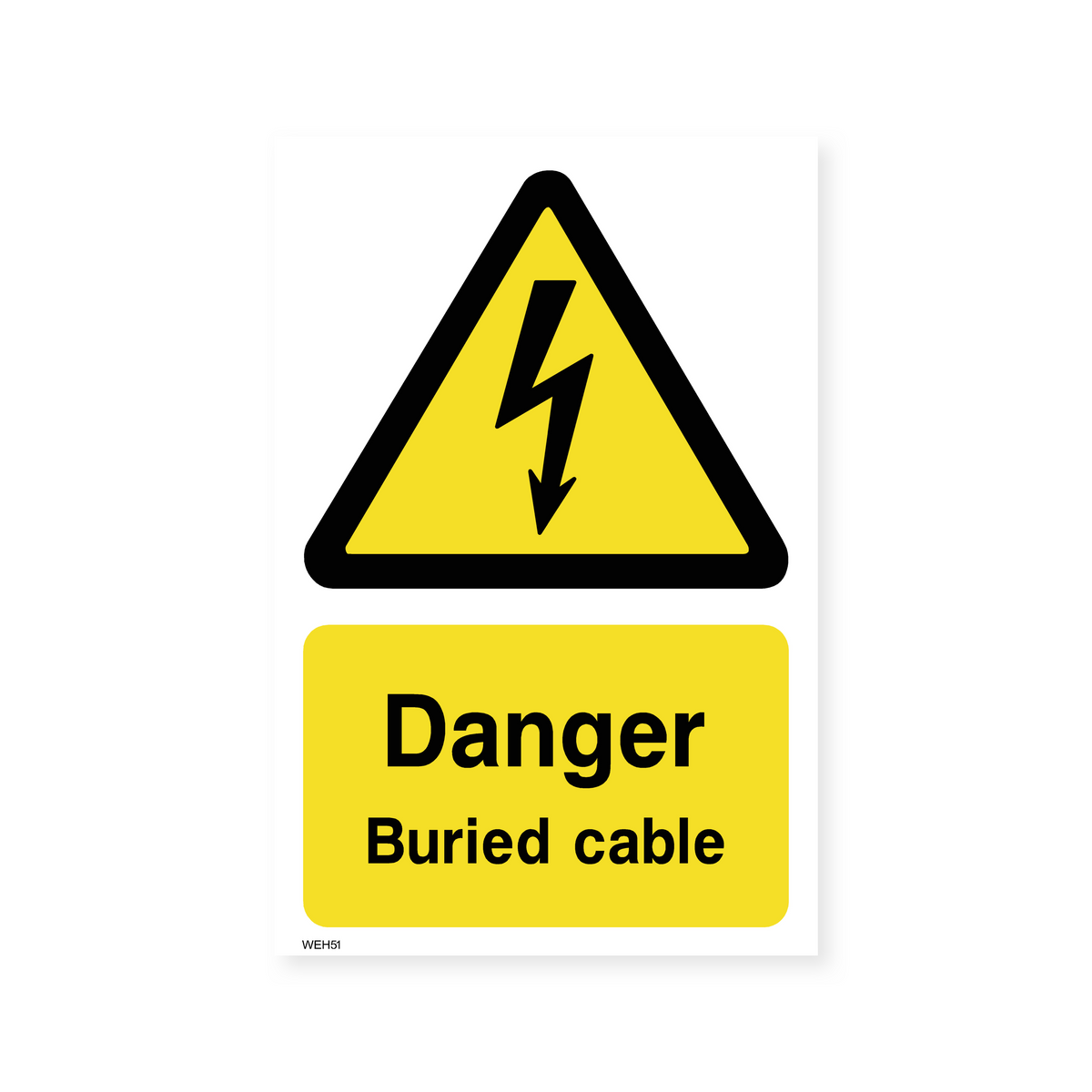 Danger Buried Cable Sign – Safety Signs & Stickers