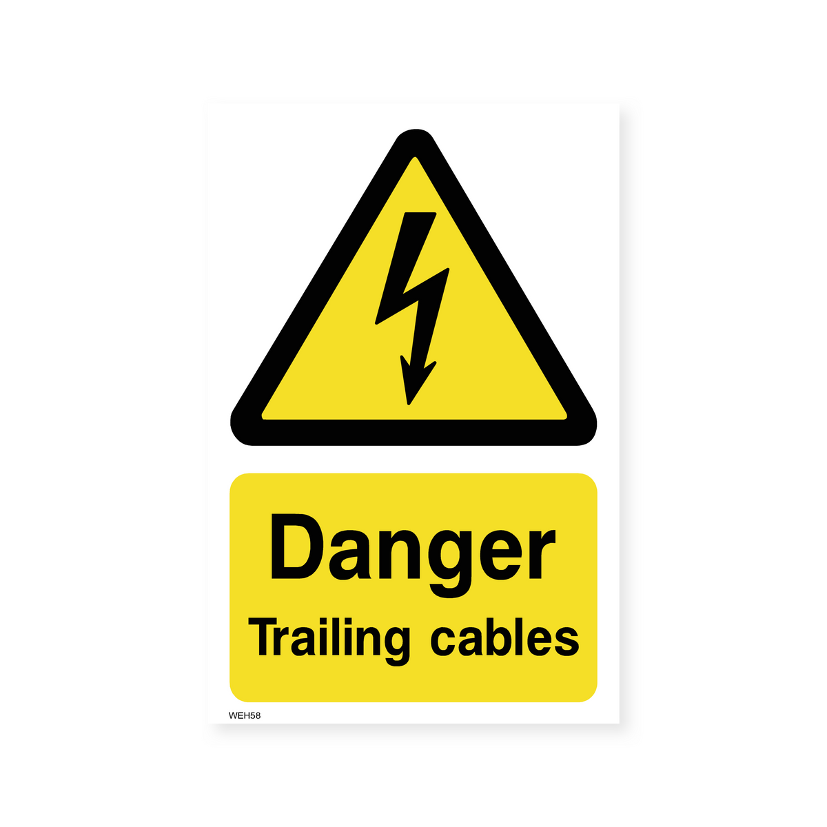 Danger Trailing Cables Sign – Safety Signs & Stickers