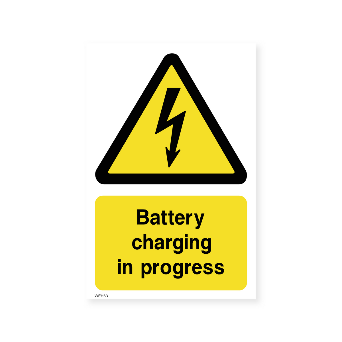 Battery Charging in Progress Sign – Safety Signs & Stickers