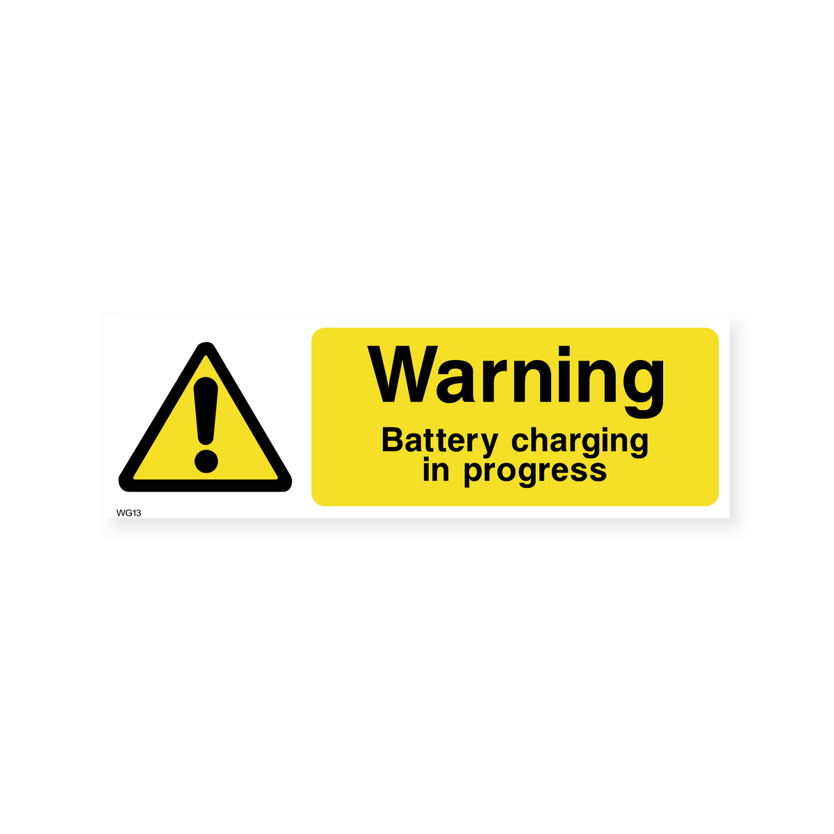 Warning - Battery Charging in Progress Safety Sign – Safety Signs ...