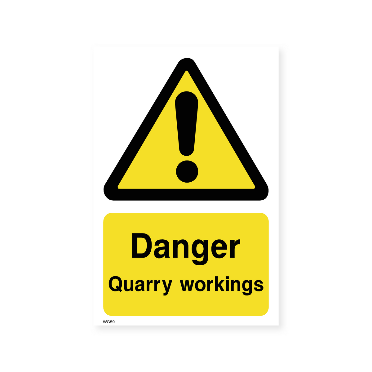 Danger Quarry Workings Sign - Safety Warning – Safety Signs & Stickers