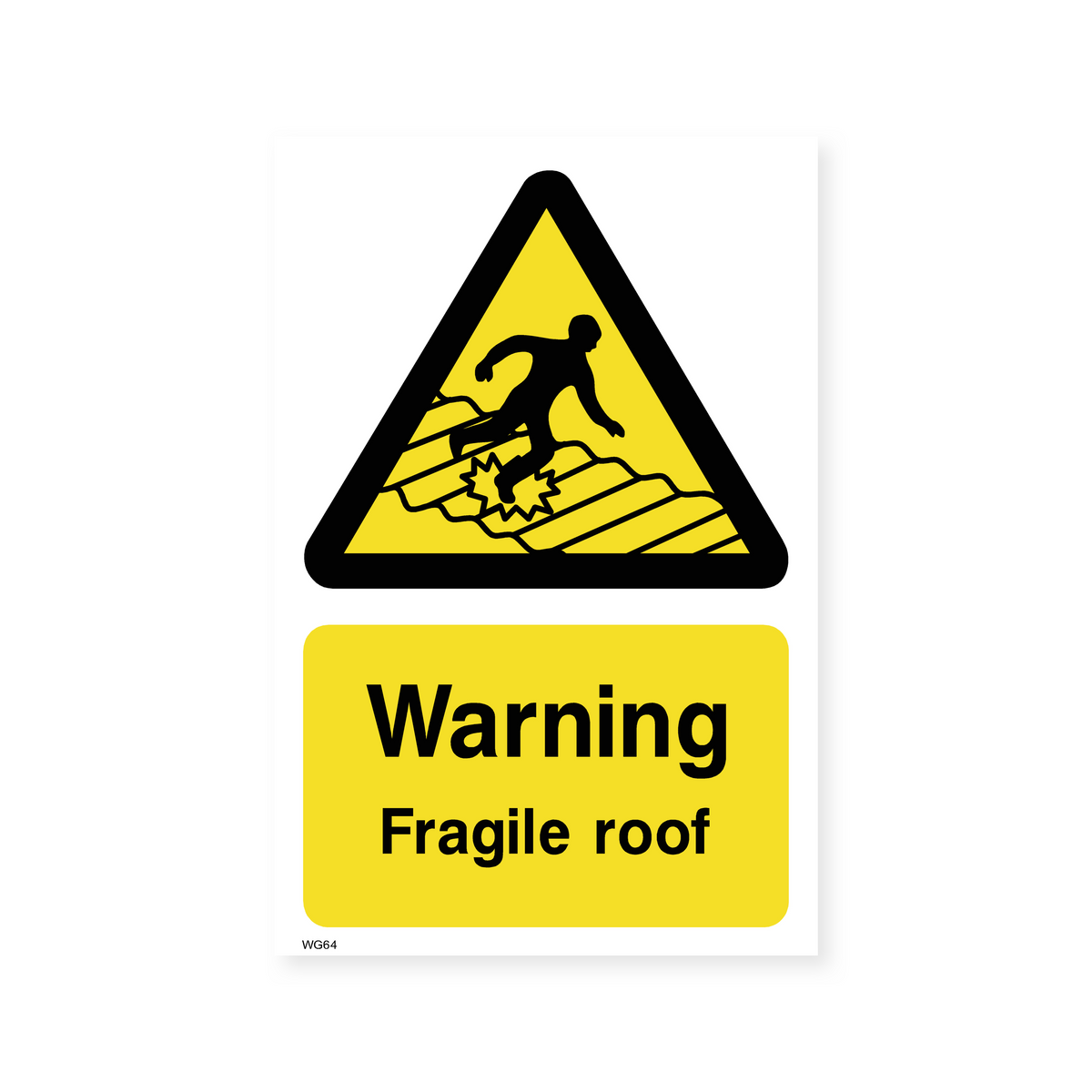 Fragile Roof Warning Sign - Prevent Accidents – Safety Signs & Stickers
