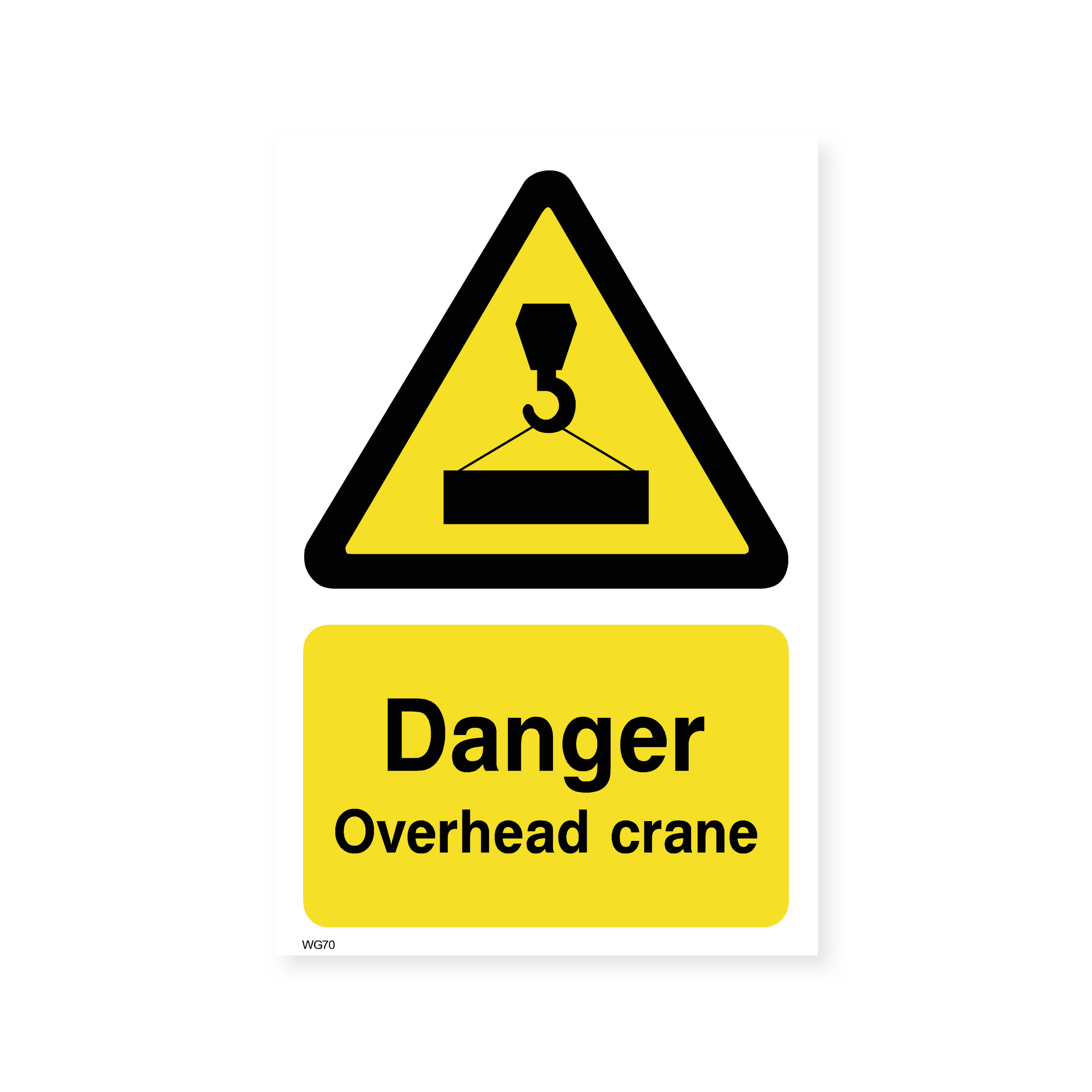 Overhead Crane Warning Sign - Safety Notice – Safety Signs & Stickers