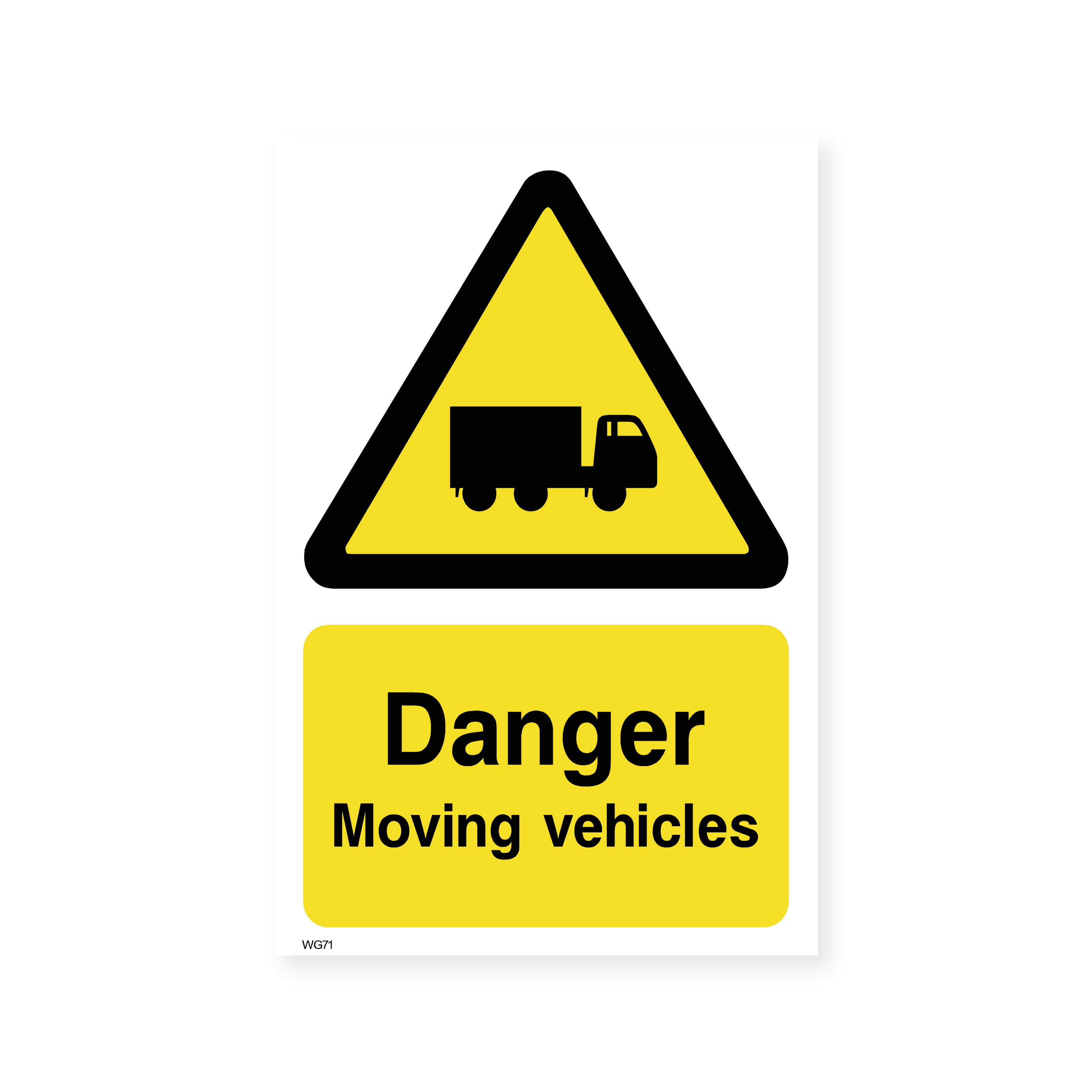 Danger Moving Vehicles Sign - Safety Warning – Safety Signs & Stickers