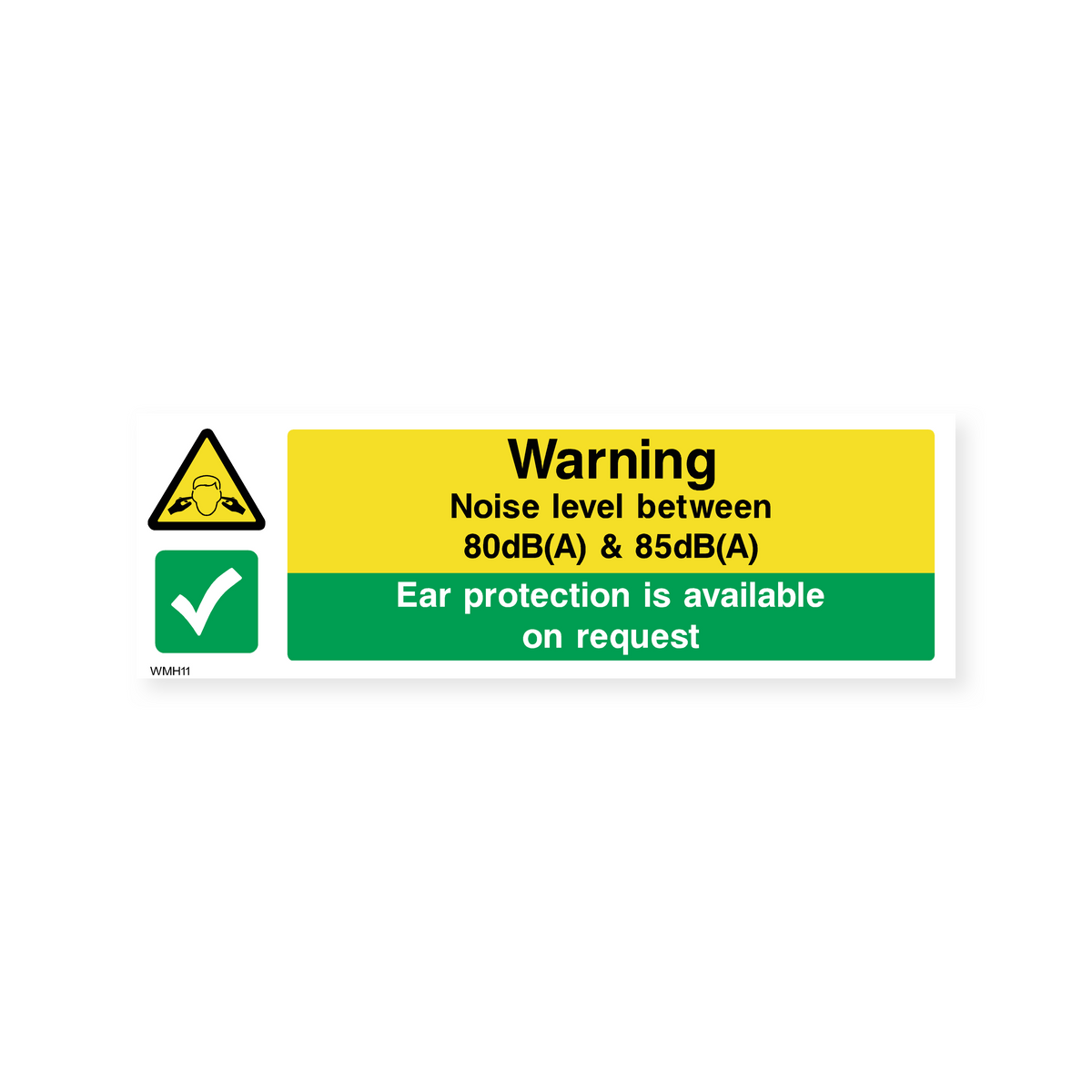Noise Level Warning Sign - Ear Protection Available – Safety Signs ...