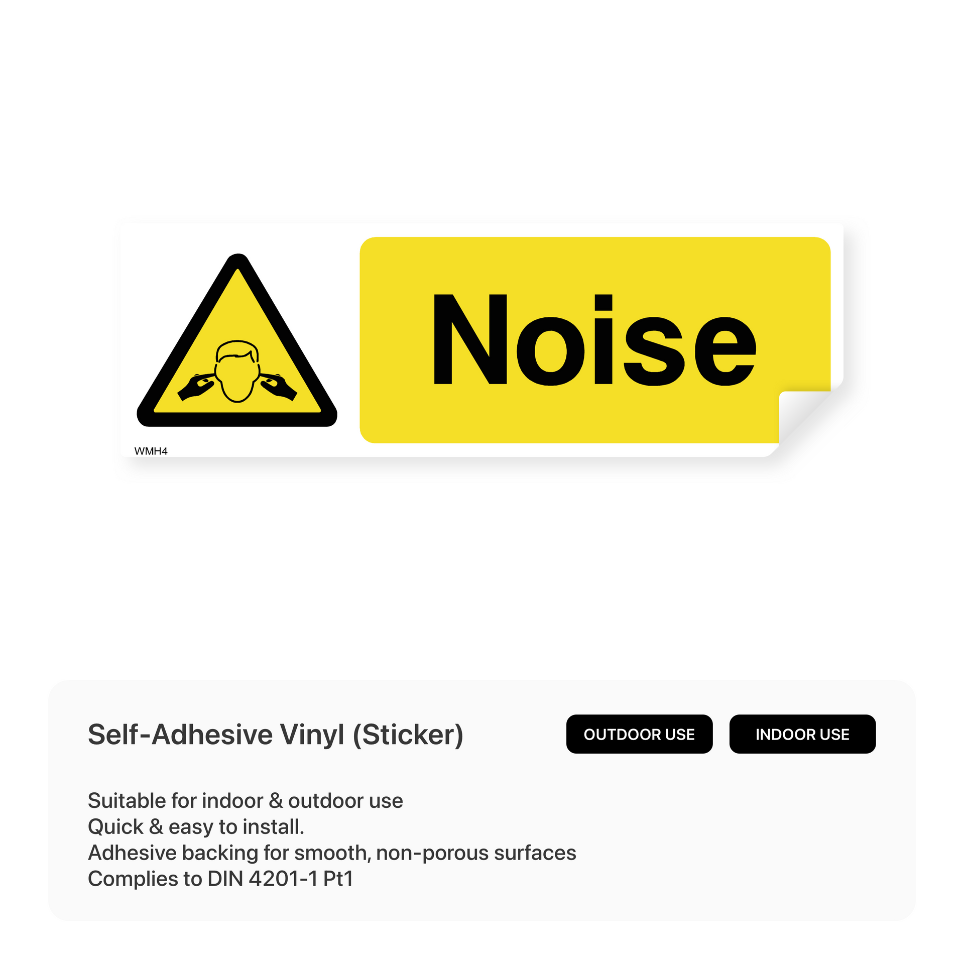 Noise Sign - Reduce Noise Pollution – Safety Signs & Stickers