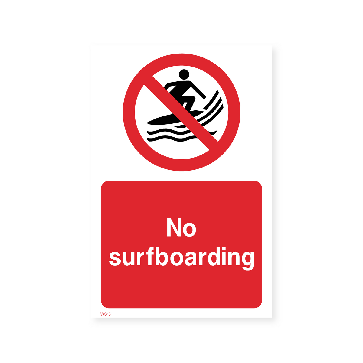 No Surfboarding Safety Sign – Safety Signs & Stickers