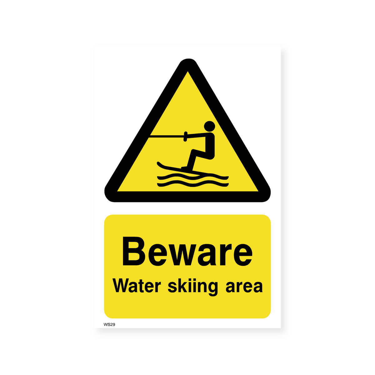 Beware Water Skiing Area Safety Sign – Safety Signs & Stickers