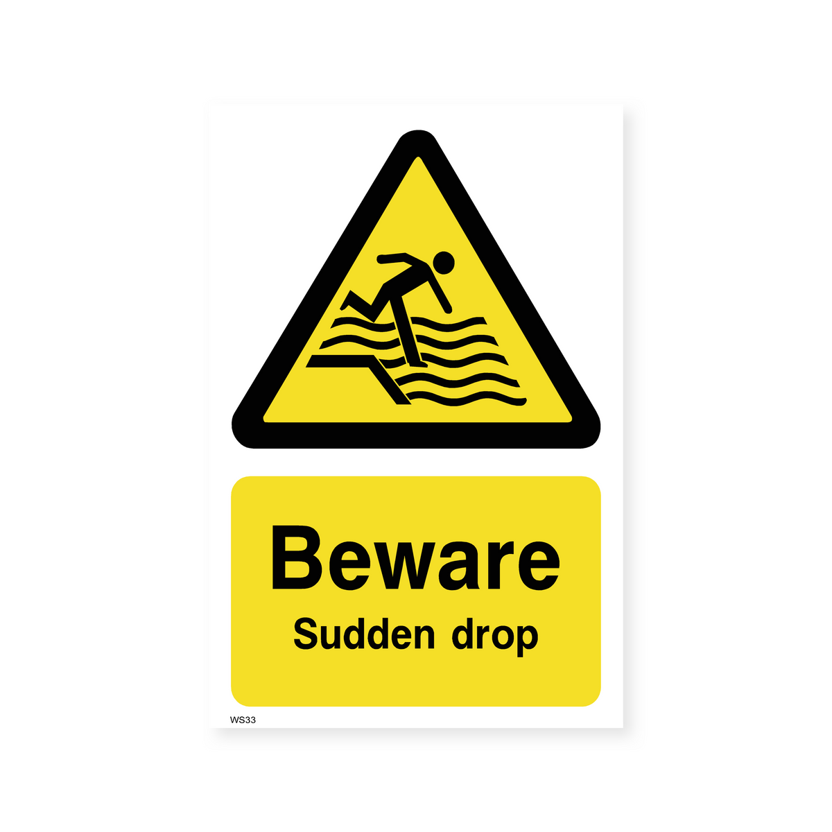 Beware Sudden Drop Safety Sign – Safety Signs & Stickers